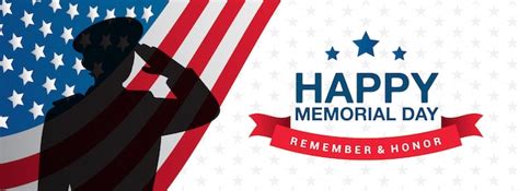 Premium Vector Happy Memorial Day Remember And Honor Banner