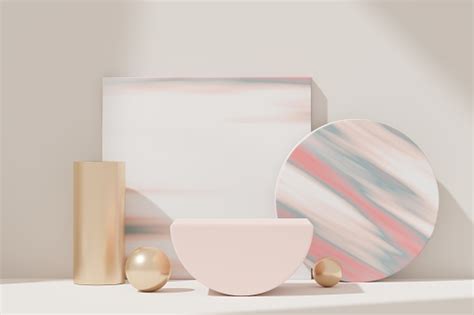 3d 추상 흰색 플랫폼 쇼케이스 제품 및 화장품 프레젠테이션 Terrazzo 아이디어 개념 모형 및 광고를 위한 최소 연단 웹