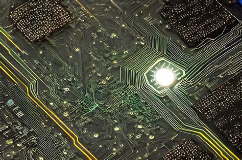 Premium Photo A Detailed Closeup Of A Circuit Board With Intricate Electronic Components And Chips