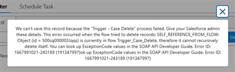 Recordtriggeredflow Deleting Case Record Using Record Triggered Flow Throws Self Reference