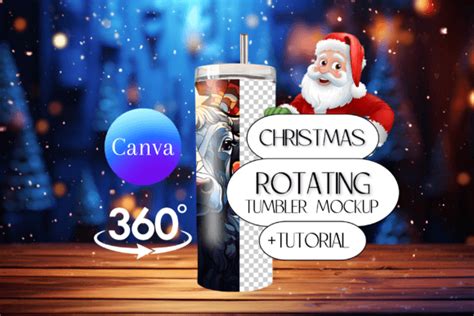 Rotating Tumbler Mockup Canva Template Graphic By Lostdelucky