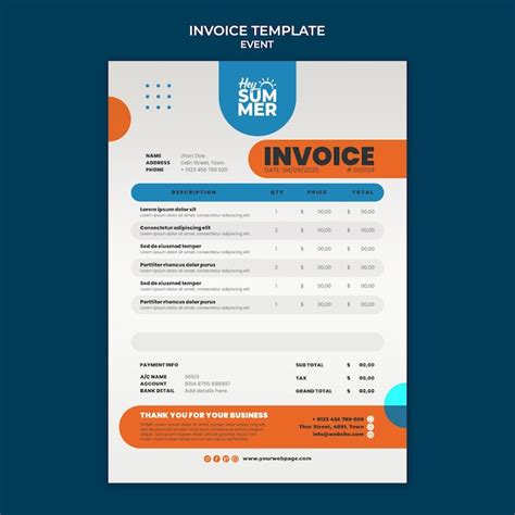 Free Psd Flat Design Pool Party Template