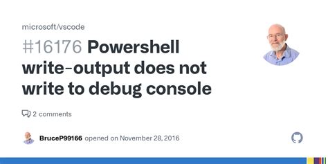 Powershell Write Output Does Not Write To Debug Console Issue Microsoft Vscode GitHub