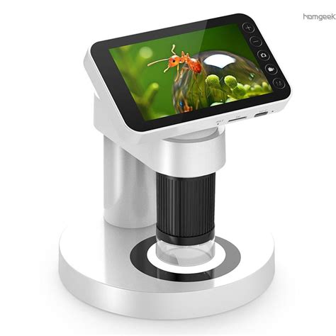 Microscópio Óptico Profissional Portátil Com Ampliação De 1000x Tela Colorida Tft De 40