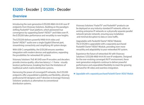 E Encoder Decoder Visionary Solutions