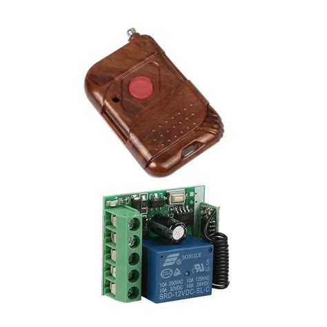 433 MHz RF 1 Channel Learning Code 1527 Key Fob Transmitter And DC 12V 1 Channel Relay Receiver