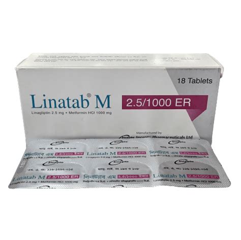 Linatab M Er 2 5 Mg 1000 Mg Tablet লিনাট্যাব এম ইআর ২ ৫ মি গ্রা