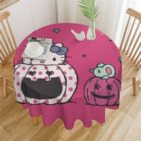 Hello Kitty Tablecloth Anime For Dining Table Picnic T 36x36in Hello