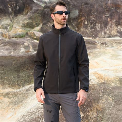 Mens Fleece Lined Softshell Jacket Waterproof Windbreaker Rain Jacket