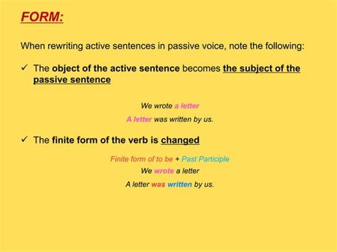 4th Eso Passive Voice Ppt