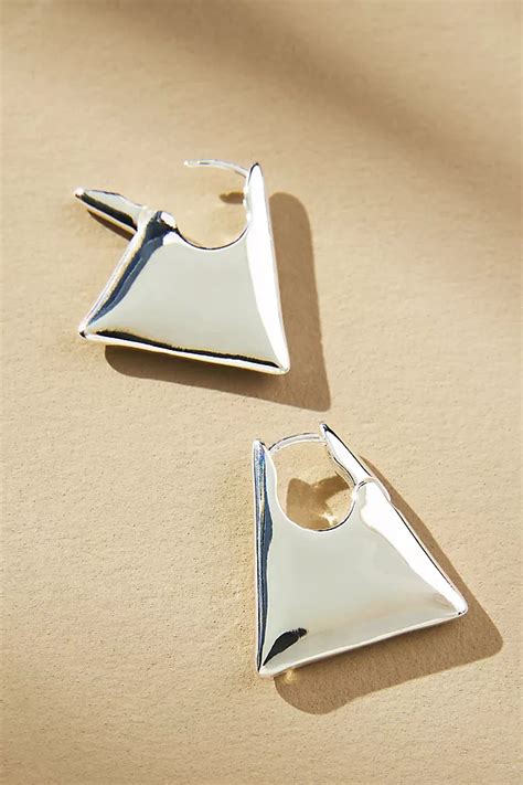 Chunky Triangle Huggie Earrings Anthropologie