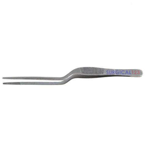 Lucae Ear Forceps Bayonet Shape Serrated Tips Surgical123
