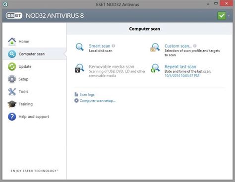 Micro Center How To Run A Smart Scan Virus Scan In Eset Version 8