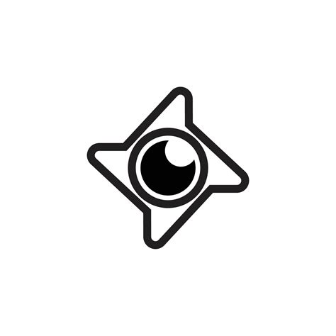 Eye Vector Logo Design Template Modern Minimal Flat Design Style