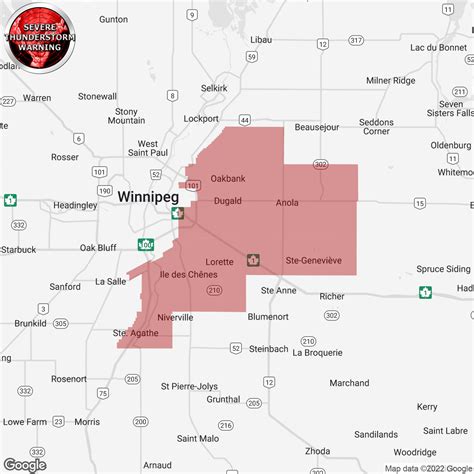 Severe Thunderstorm Warning Issued