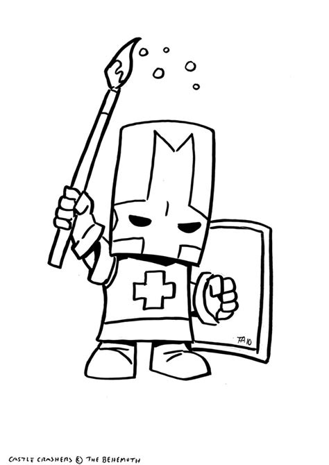 Castle Crasher Knight By Derangedmeowmeow On Deviantart