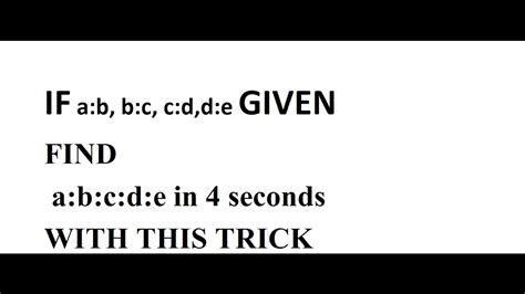 Trick On Compound Proportion Questions Youtube