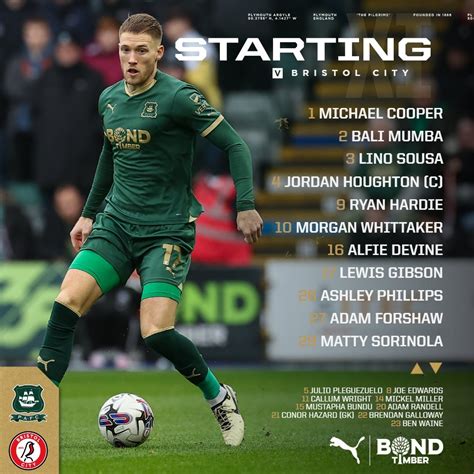 공홈 Efl 챔피언십 40r 플리머스 아기일 Fc Vs 브리스톨 시티 Fc 선발 라인업 축구 소식통 에펨코리아