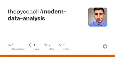 github thepycoach modern data analysis