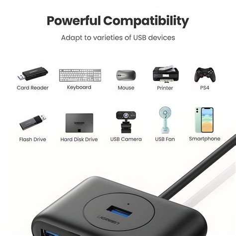 Buy Ugreen Port Usb Hub Black Online In Uae Jumbo Electronics