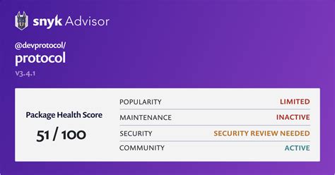 devprotocol protocol npm package health analysis snyk