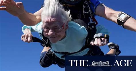 Days After Record Breaking Skydive 104 Year Old Woman Dies Australia