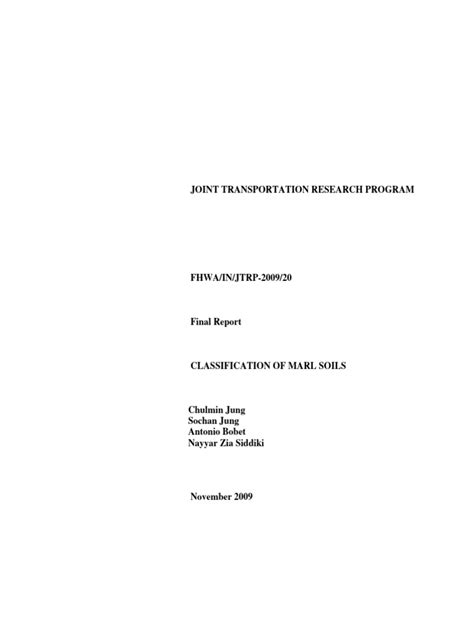 Classification Of Marl Soils Pdf Physical Sciences Civil Engineering