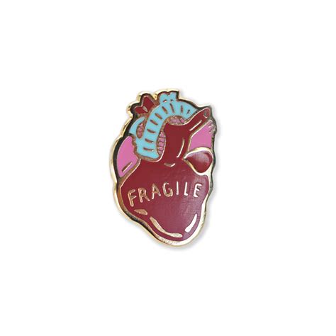 Fragile Heart Enamel Pin Choke Shirt Company