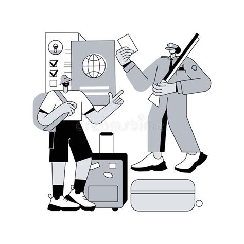 Migration Control Abstract Concept Vector Illustration Stock Vector