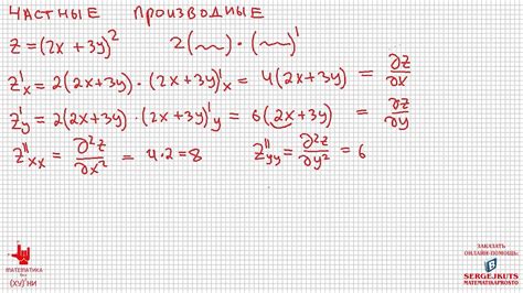 Математика без Ху ни Частные производные функции нескольких