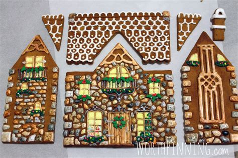 Worth Pinning Stone Gingerbread House