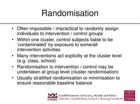 Ppt Cluster Randomised Trials Of Schools Based Health Interventions