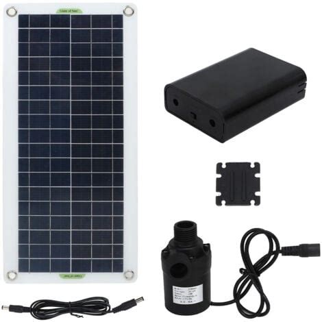 SUNXURY Kit de pompe à eau solaire 30W silicium polycristallin 800L par
