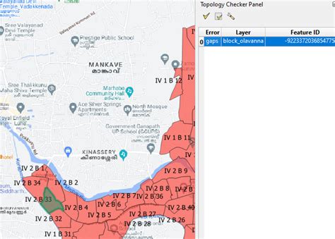 Qgis Topology Checker Shows Gap Which Is Not Marked In Red And Not