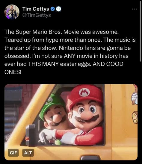 Film Updates On Twitter First Reactions To ‘the Super Mario Bros