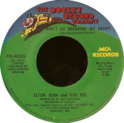 Elton John And Kiki Dee Dont Go Breaking My Heart 1976 Vinyl