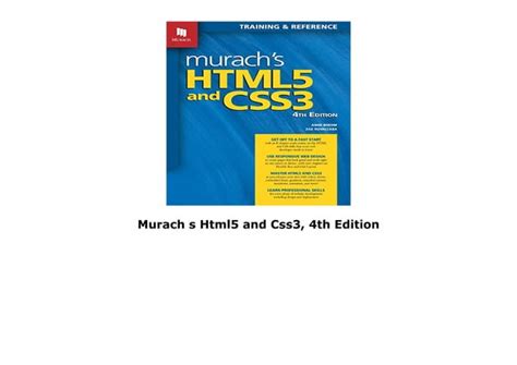 Murach S Html5 And Css3 4th Edition PPT