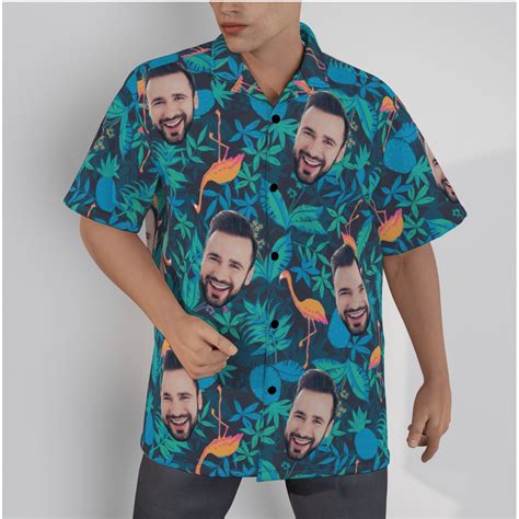 Mens Face Custom Hawaiian Swim Trunks Vinco Hawaiian Shirts