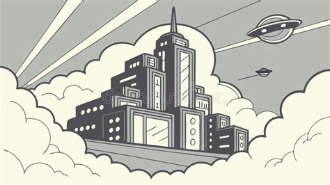 Futuristic City Skyline Urban Cityscape And Modern Architecture Vector Design Generative Ai