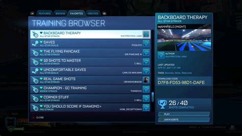 Can We Please Get Better Training Menus R Rocketleague