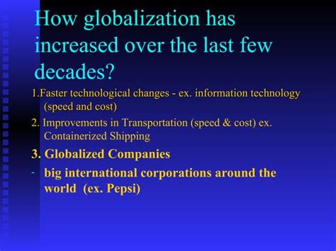 Canada And Globalization Educational Connection Ppt