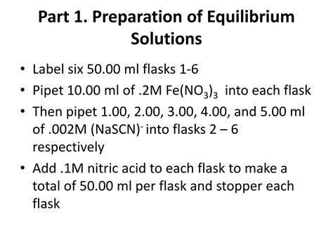 Ppt Experiment 22 Colorimetric Determination Of An Equilibrium Constant Powerpoint
