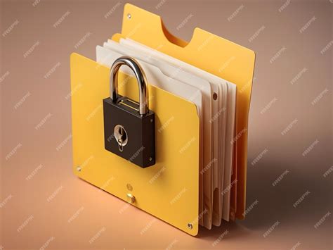 Premium Ai Image Computer File Folder With A Lock Data Protection Cyber Security Concept
