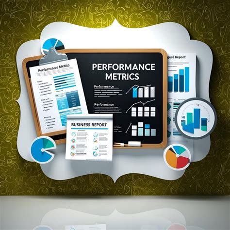 3d Flat Icon As Blackboard With Performance Metrics And Report Concept As A Blackboard Filled