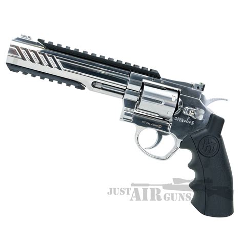 Kl Herc 6 Airgun Revolver Co2 Dual Ammo Silver Titan Just Air Guns