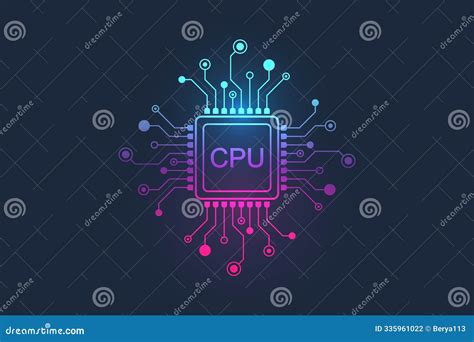 Cpu Sign Processor Icon Microprocessor Chip Central Processing Unit