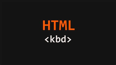 Kbd Tag Html Youtube