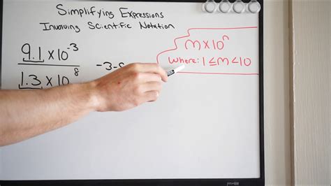 simplifying expressions involving scientific notation youtube