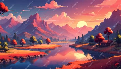 Premium Photo Pixel Art Game Background Pixel Landscape Pixel Art Cityscape Pixel Art Forest