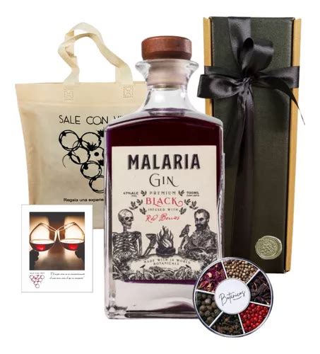 Regalo Caja Kit Box Gin Malaria Black Botanicos Mixologia